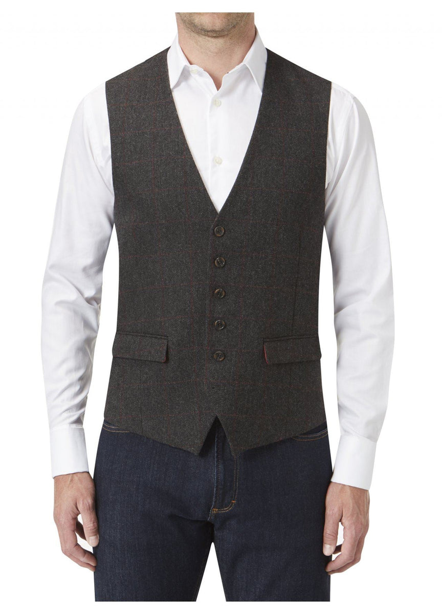 SKOPES Heritage Collection Mens Smart Casual Waistcoat (Swilken) in Ch ...