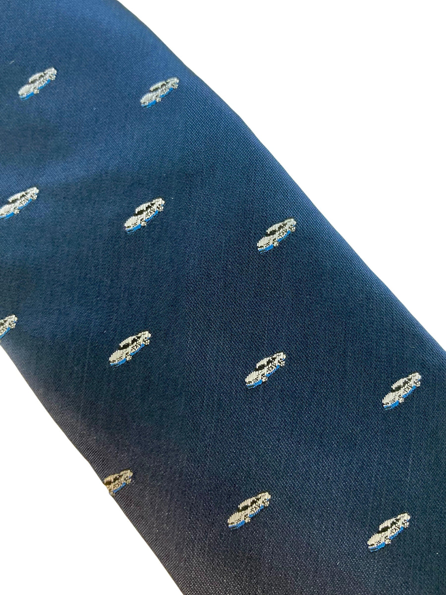 navy mens tie with NASCAR racing car quirky design – Frederick Thomas ...