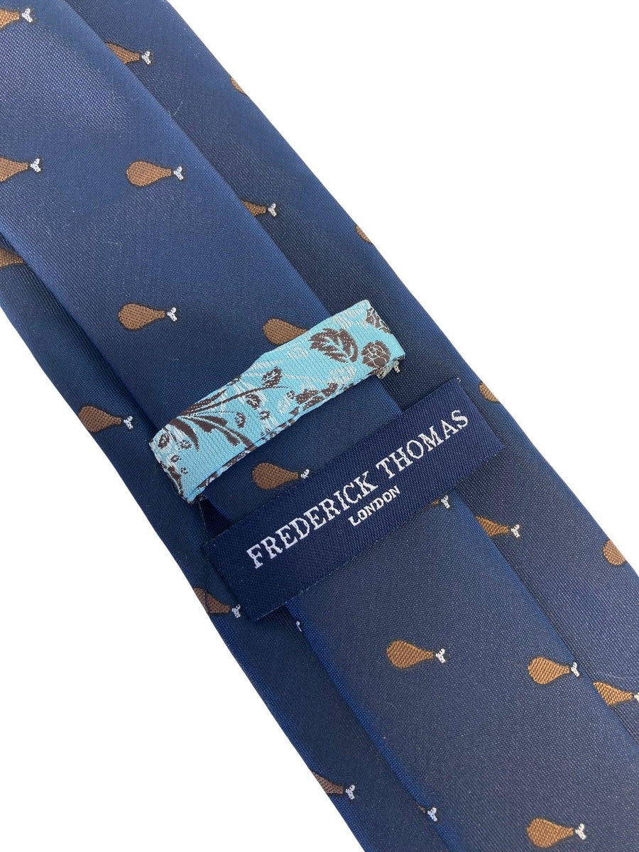navy mens tie with chicken drumstick quirky design – Frederick Thomas ...