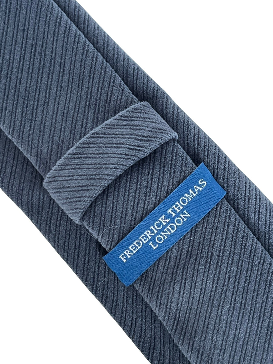 midnight grey dark indigo ink blue velvet feel tie – Frederick Thomas ...