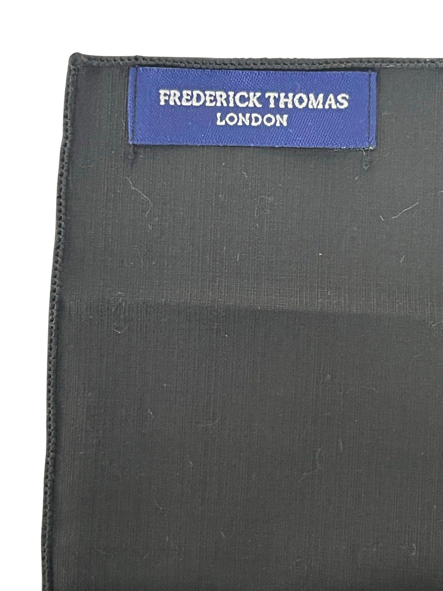 plain black bamboo pocket square – Frederick Thomas Handmade Mens Ties