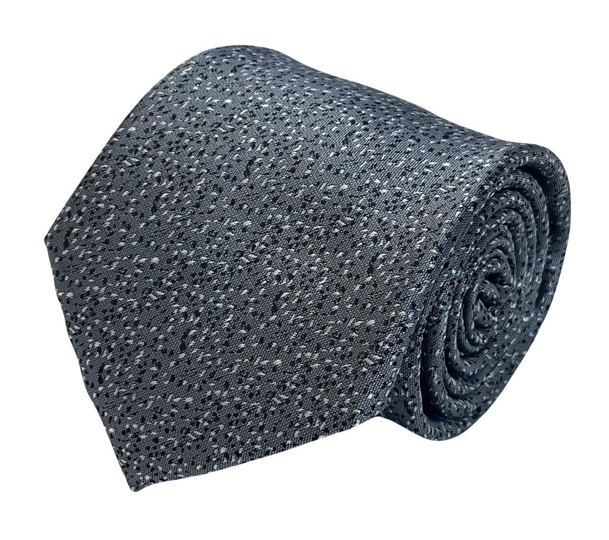 Silver grey speckled tie – Frederick Thomas Handmade Mens Ties