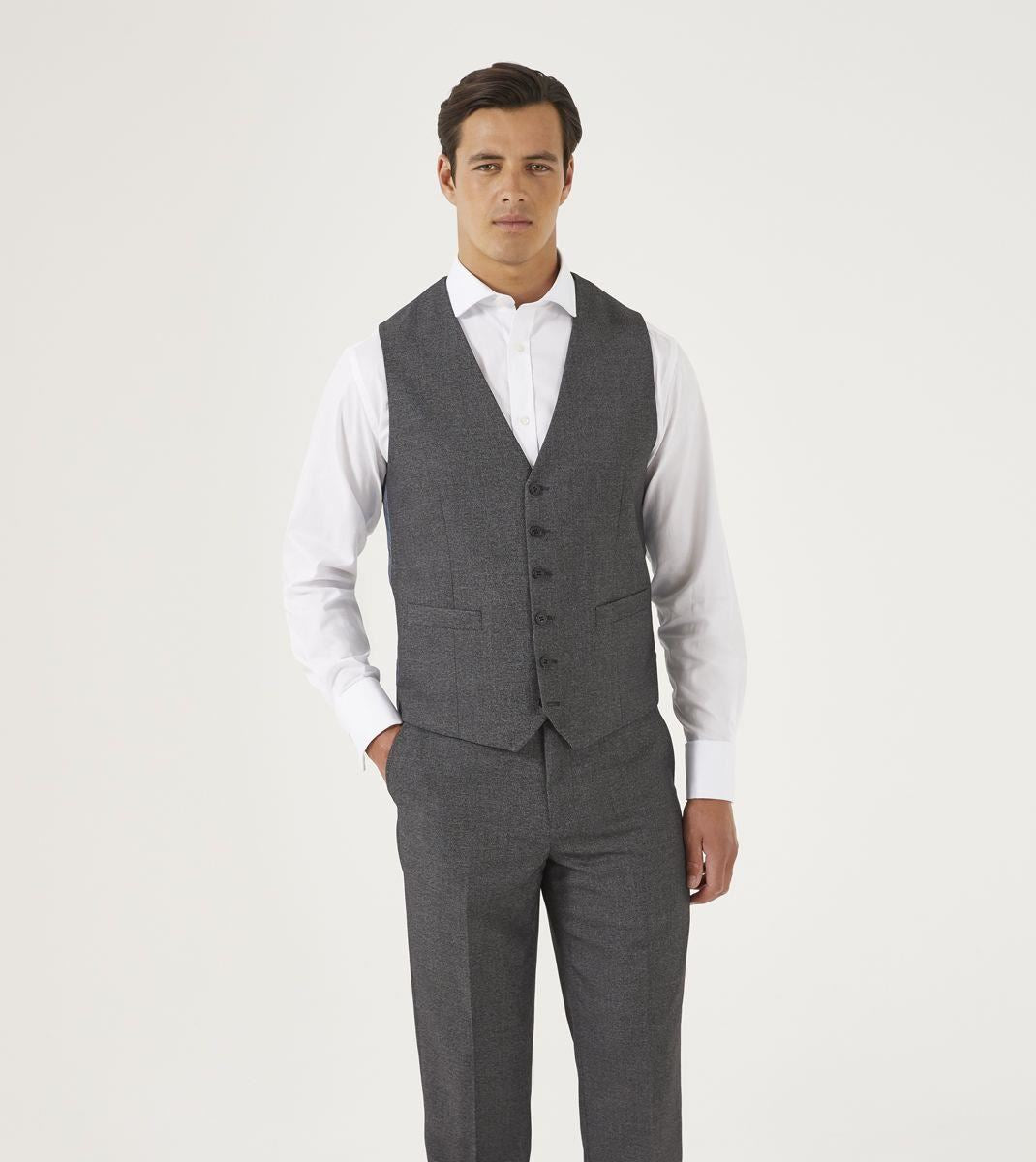 Skopes Men's Harcourt Tailored Fit Waist Coat in Grey 34 to 62 Regular ...