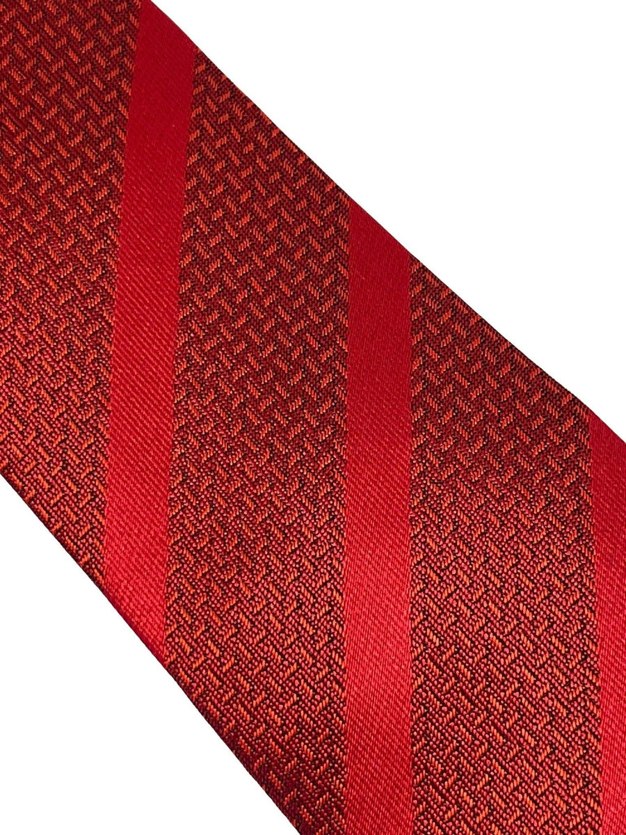 Red two tone tie with subtle stripe – Frederick Thomas Handmade Mens Ties