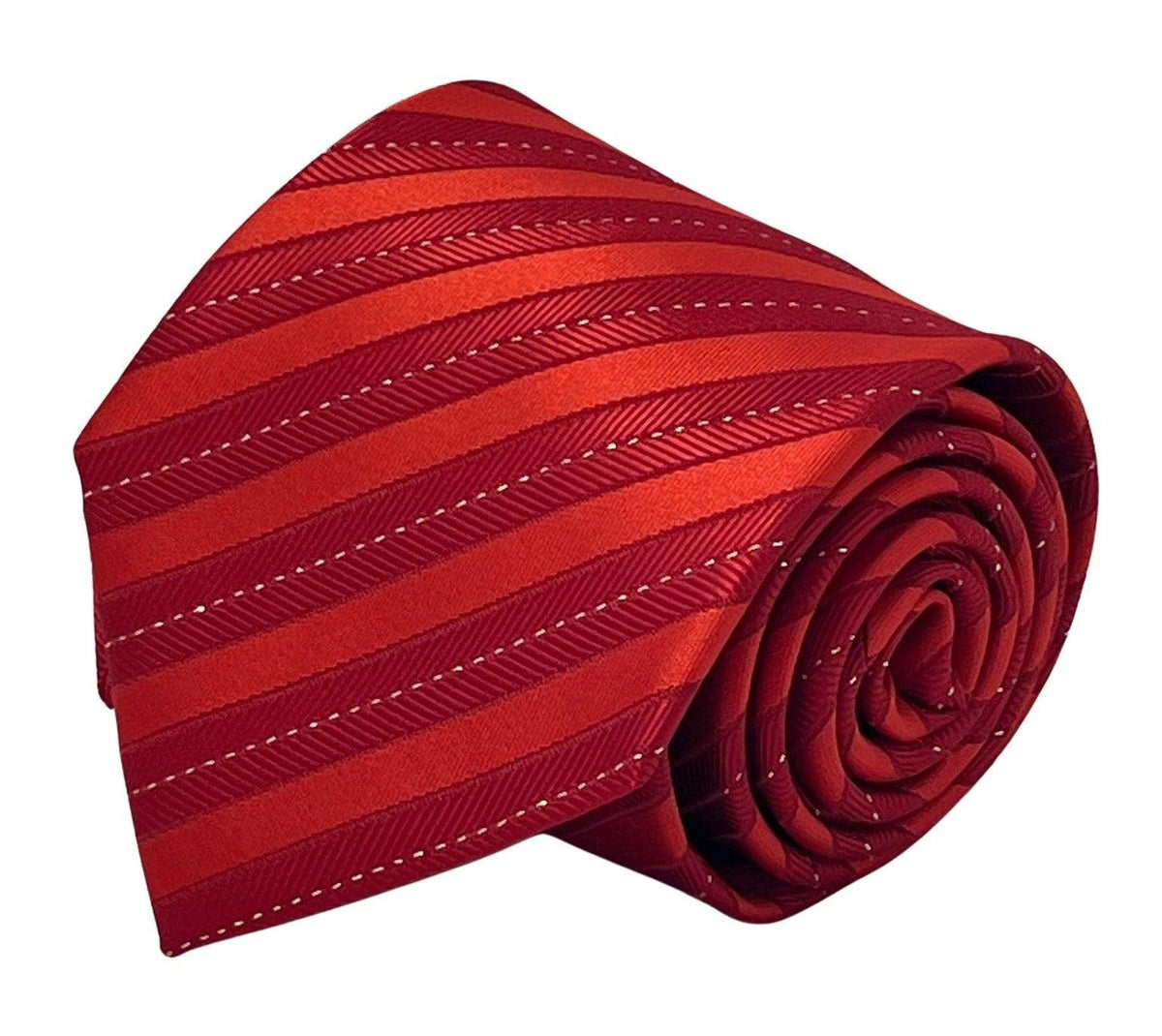 two tone red striped tie with glitter thread – Frederick Thomas ...