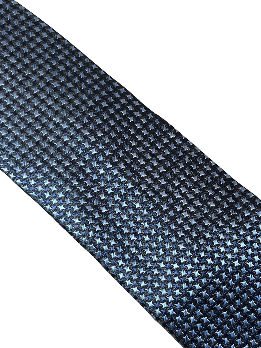 navy dark blue tie with dogtooth houndstooth design – Frederick Thomas ...