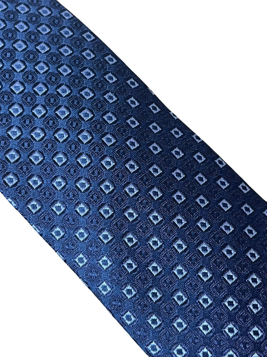 dark blue navy tie with square spotted design – Frederick Thomas ...