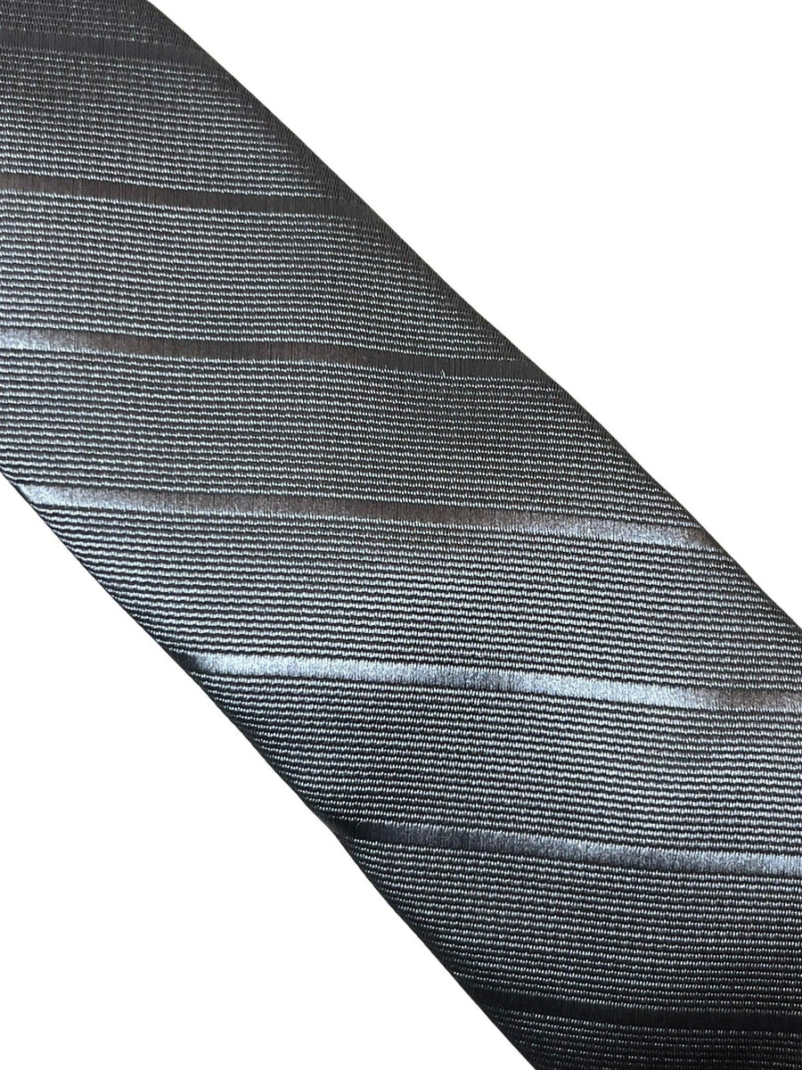 silver grey tie with slate striped design – Frederick Thomas Handmade ...