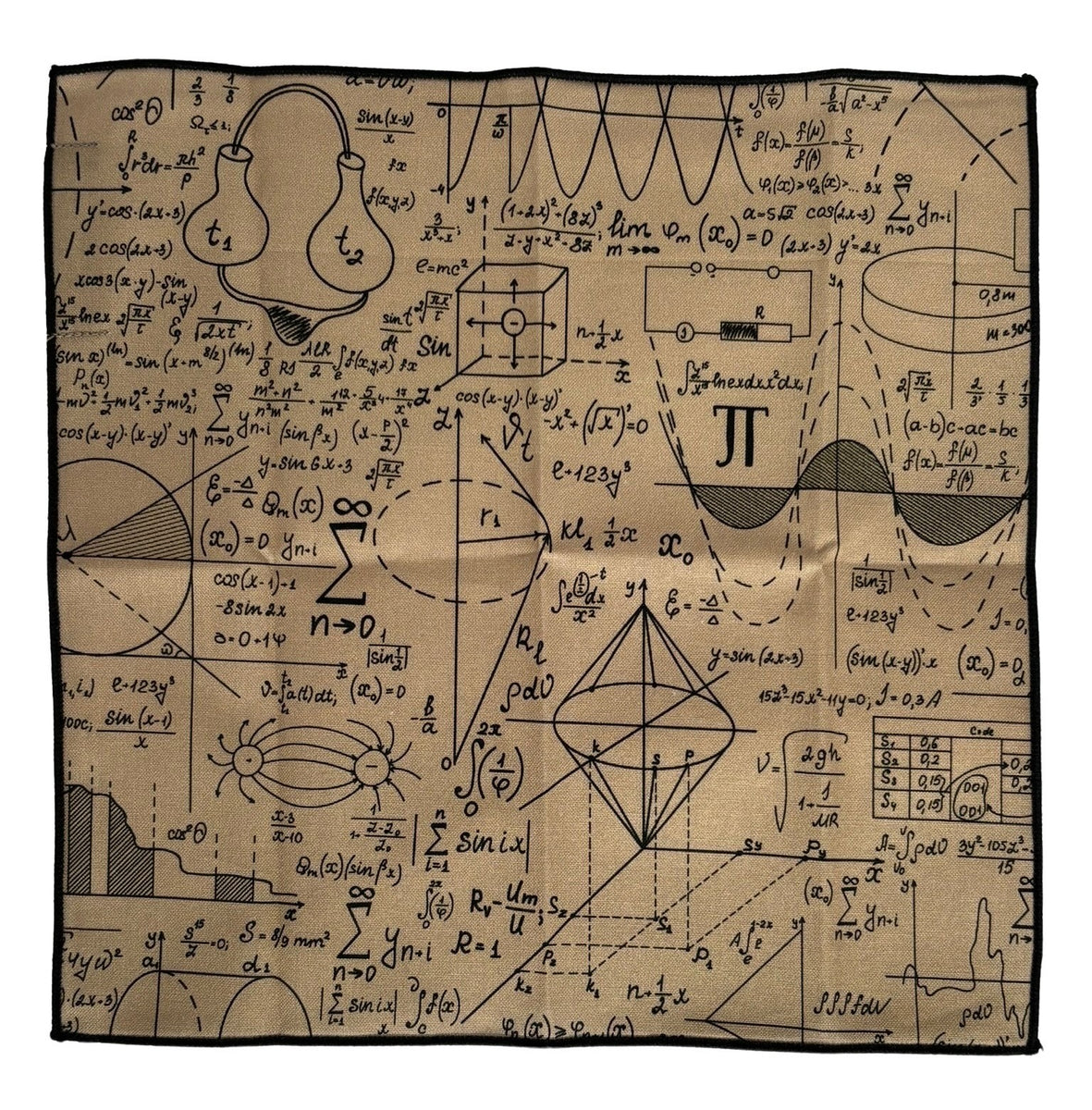 maths equation beige gold pocket square – Frederick Thomas Handmade ...