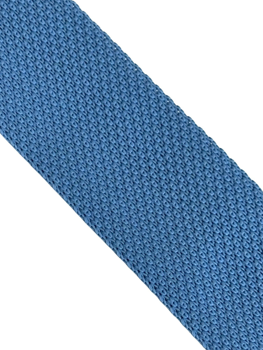 medium azure denim blue knitted tie – Frederick Thomas Handmade Mens Ties