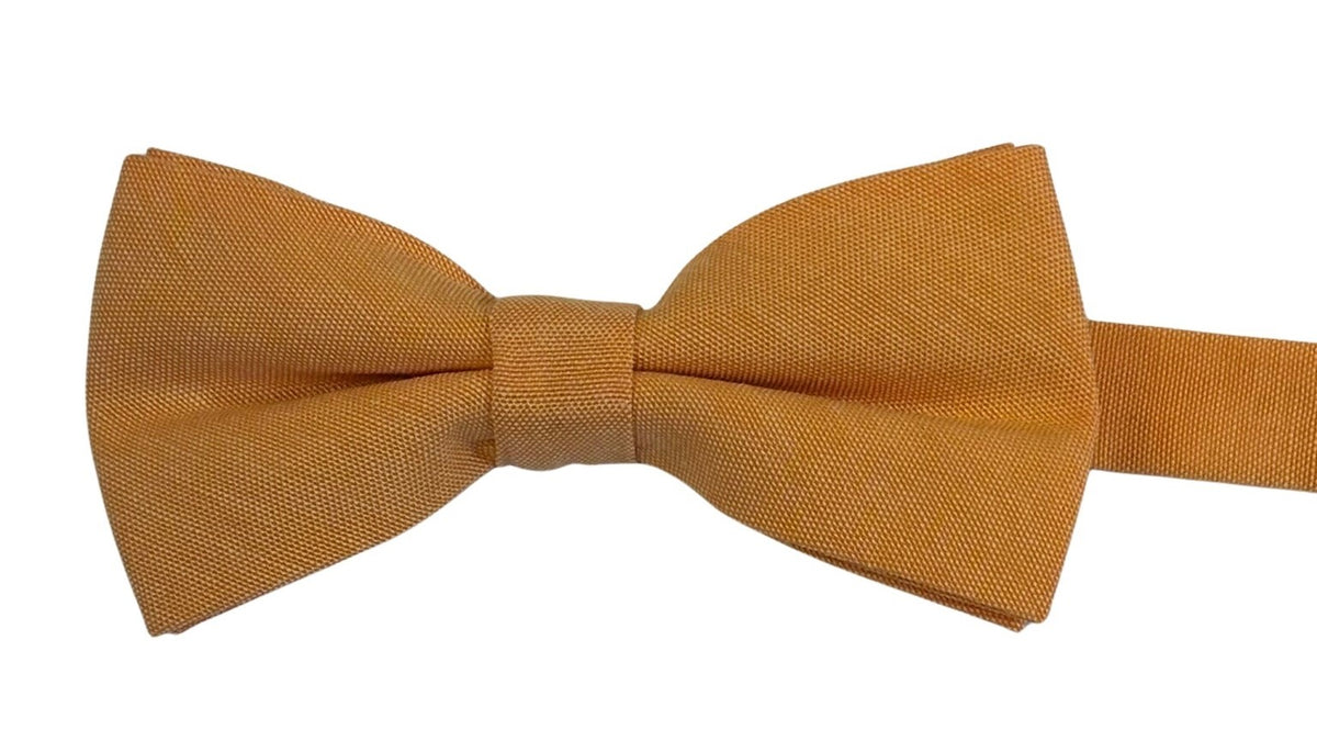 Handmade classic light ochre yellow gold mustard men's bow tieby ...