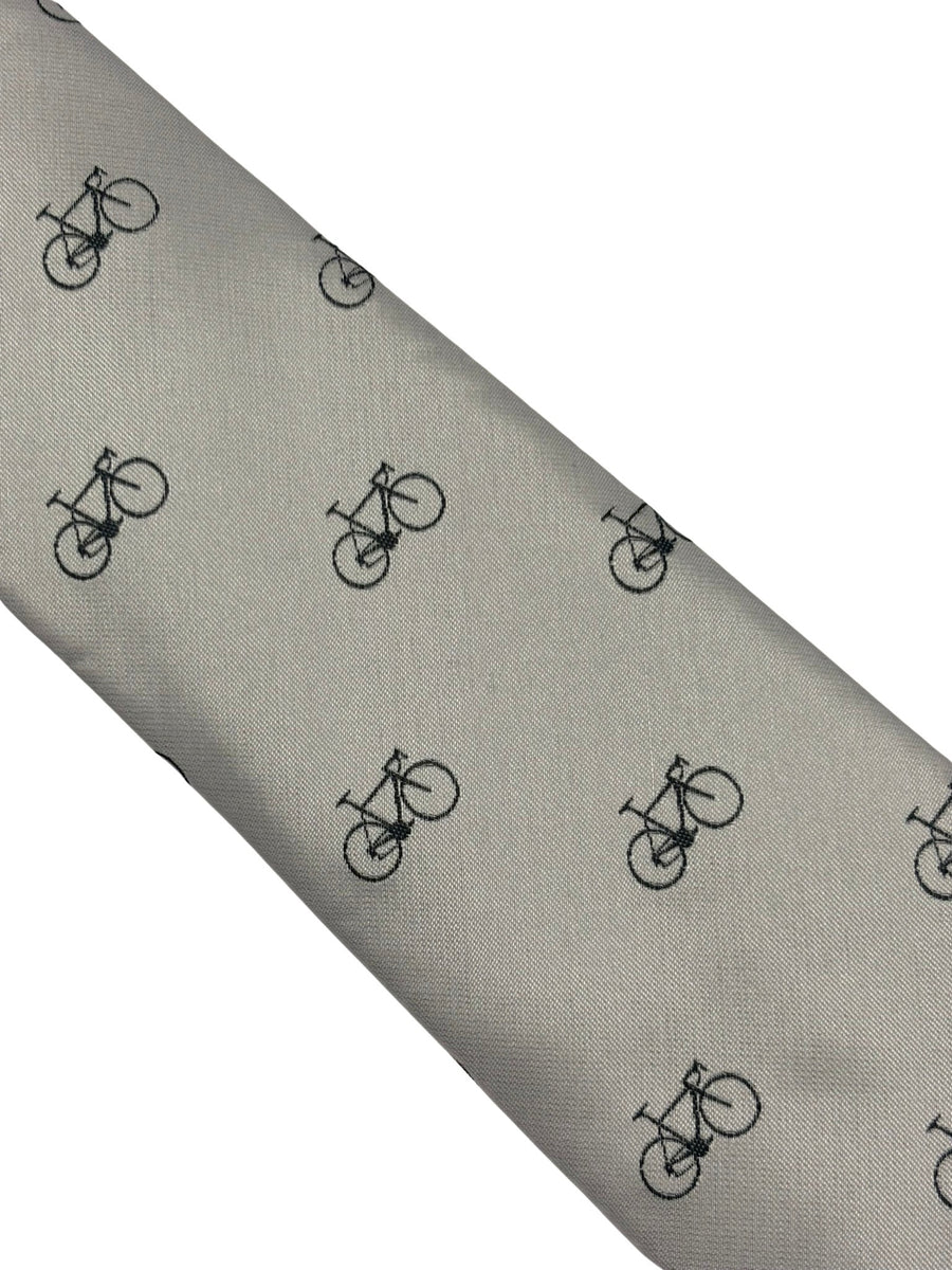 Handmade white tie with bicycle design tour de france best young rider ...
