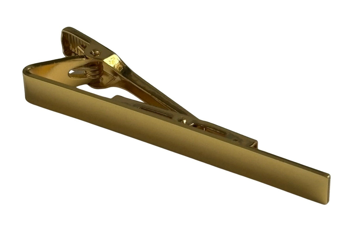 plain traditional gold coloured tie clip by Frederick Thomas ...