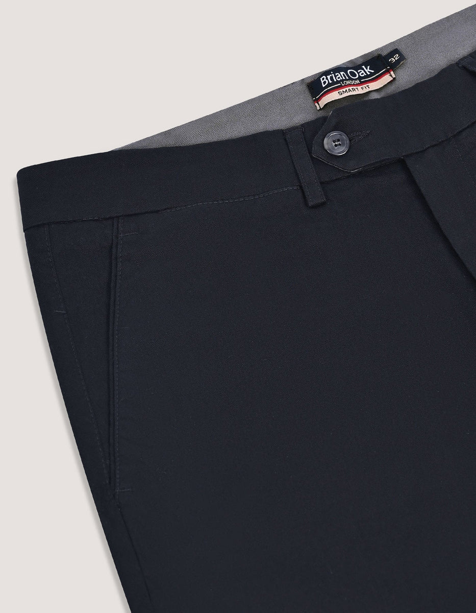 Plain Black Twill Chino Trouser – Frederick Thomas Handmade Mens Ties
