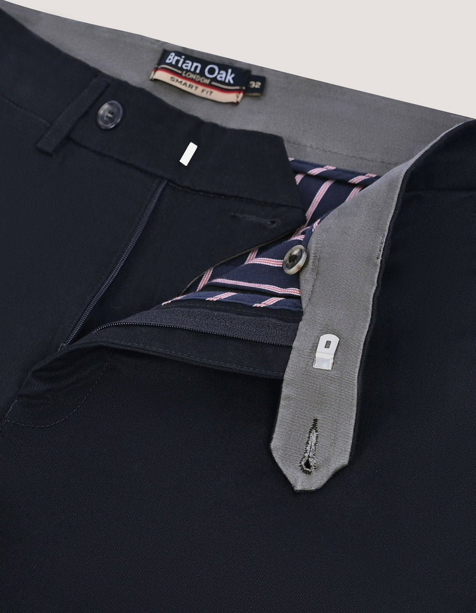 Plain Black Twill Chino Trouser – Frederick Thomas Handmade Mens Ties