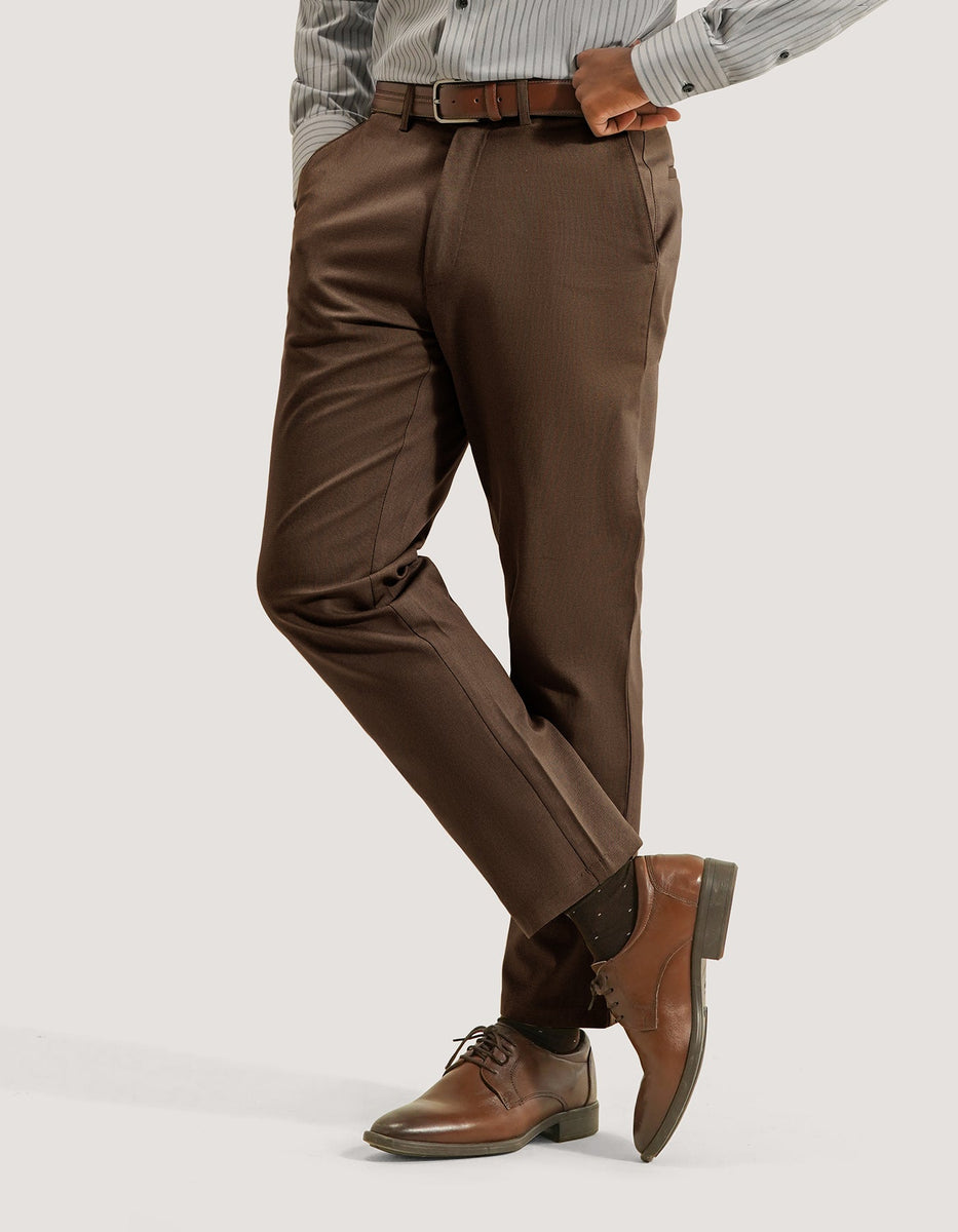 Chocolate Smart Fit Chino Trouser – Frederick Thomas Handmade Mens Ties