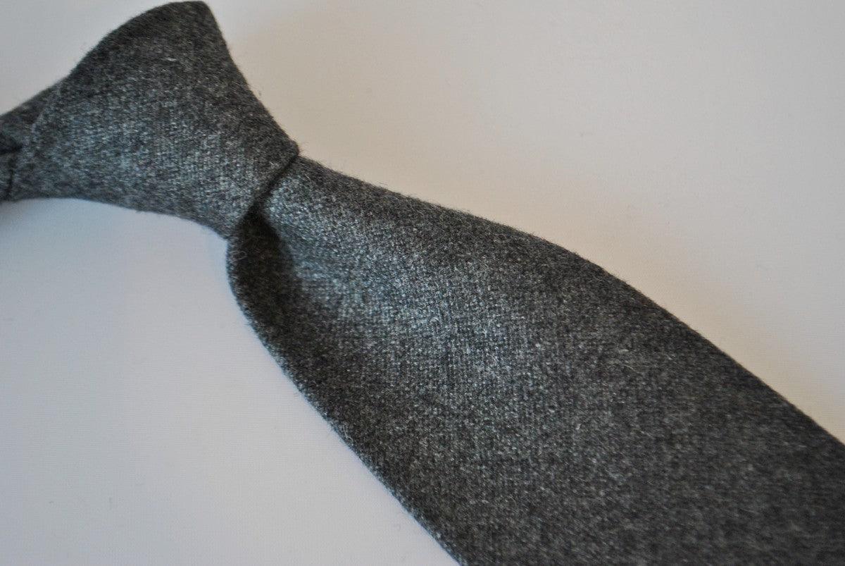 plain dark grey 100% wool tie – Frederick Thomas Handmade Mens Ties