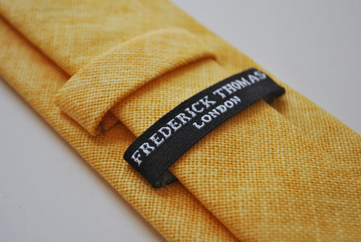 yellow gold plain linen tie by Frederick Thomas of London – Frederick ...